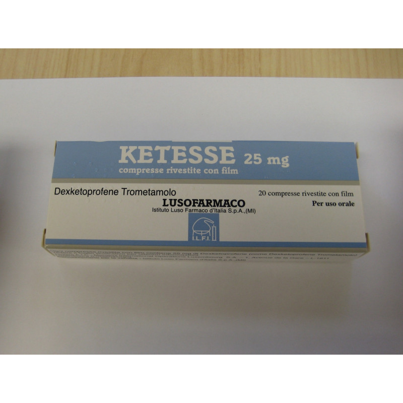 Lusofarmaco Ketesse 20 Compresse farmaco con dexketoprofene 25mg - Para ...