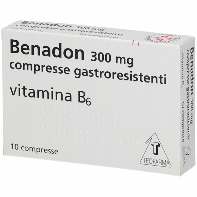 Teofarma Benadon 300 Mg farmaco di Vitamina B6 10 Compresse - Para ...
