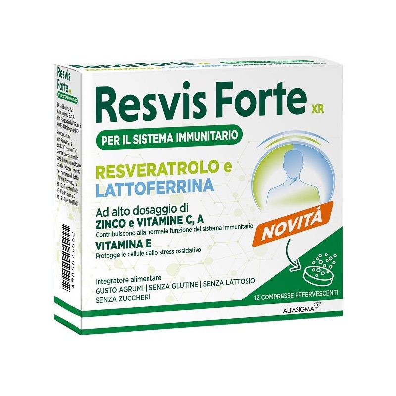 Alfasigma Resvis Forte Xr 12 Compresse Effervescenti - Para-Farmacia ...