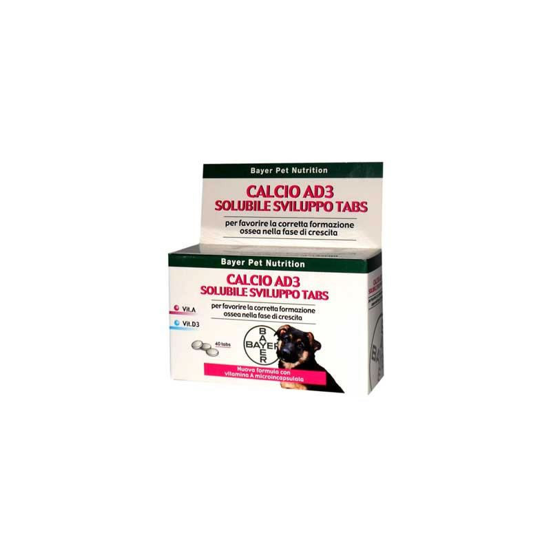 Calcio Ad3 Bayer 40 Compresse integratore per cuccioli - Para-Farmacia ...