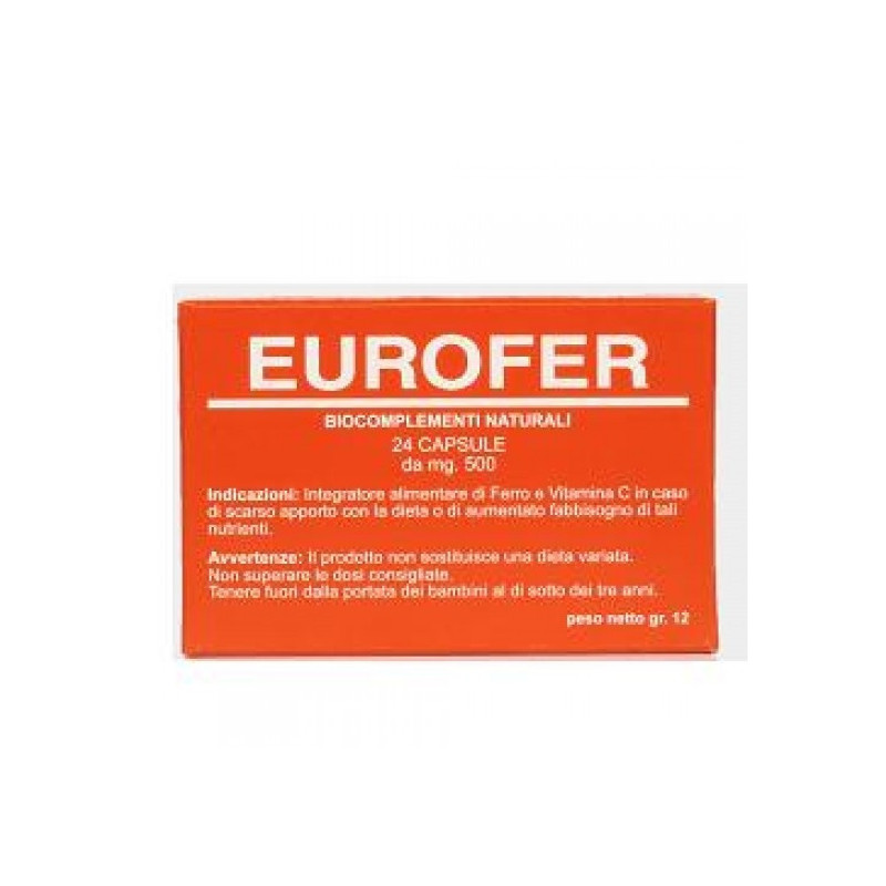Eurofer 24 Capsule 500mg integratore alimentare - Para-Farmacia Bosciaclub
