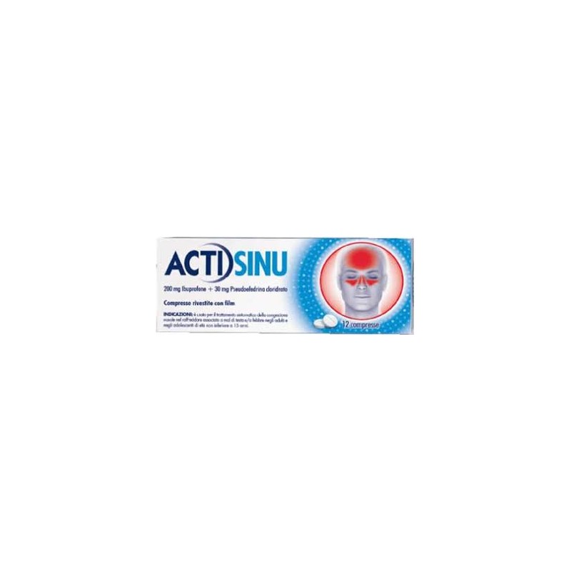 Actisinu 200mg+30mg 12 Compresse farmaco per la sinusite - Para ...