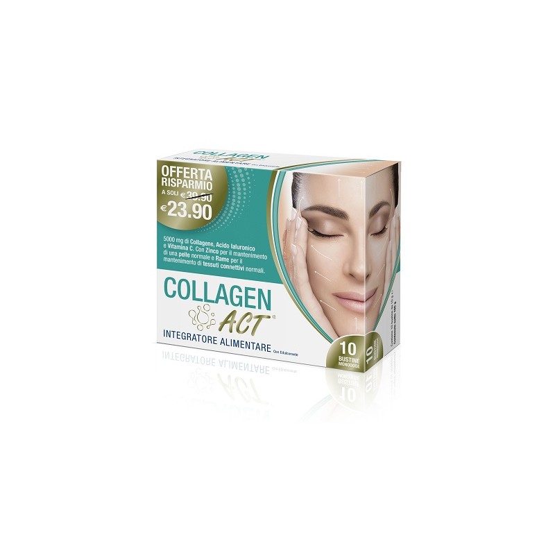 Collagen act 10 bustine integratore alimentare antiaging - Para-Farmacia Bosciaclub