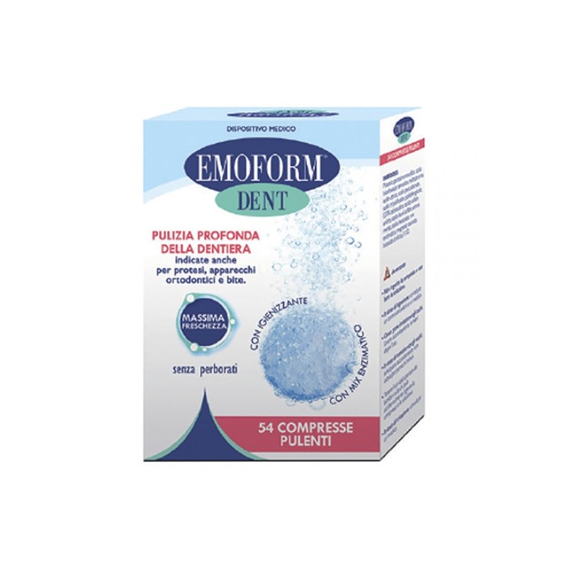 Emoform dent 54 compresse per la pulizia profonda della dentiera - Para ...