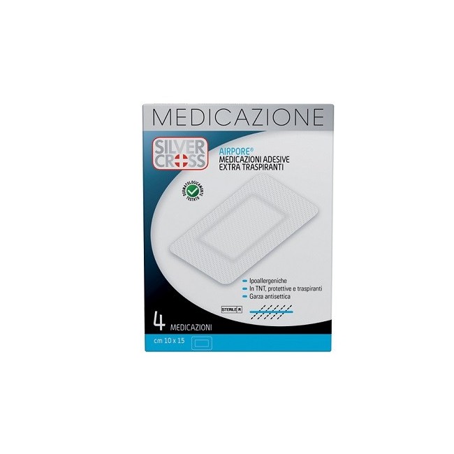 Silvercross airpore medicazione 10x15cm 4 pezzi - Para-Farmacia Bosciaclub