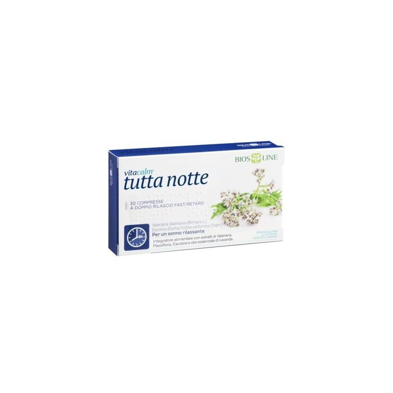 Bios line Vitacalm tutta notte con melatonina 30 compresse - Para ...