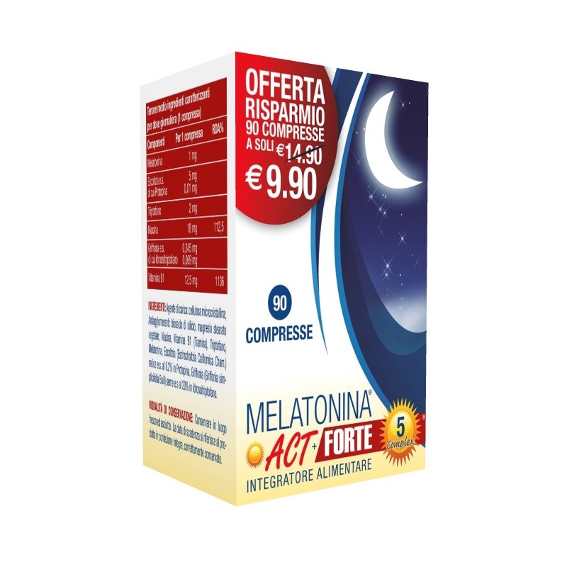 F&f Melatonina Act 1mg + Forte 5 Complex 90 Compresse - Para-Farmacia ...