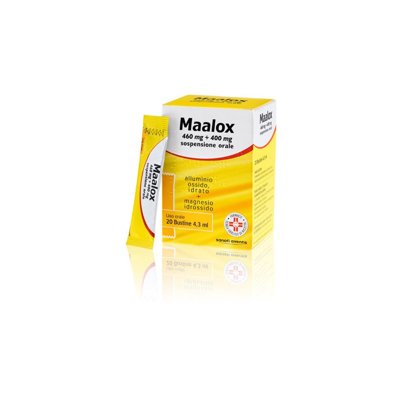 Sanofi Maalox 20 Bustine Sospensione Orale 460+400mg - Para-Farmacia ...