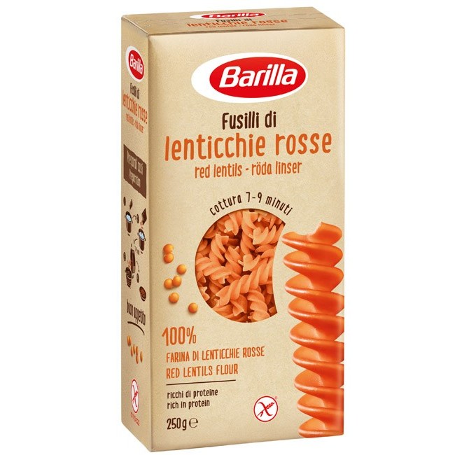Barilla G. E R. Fratelli Barilla Fusilli Lenticchie Rosse 250 Grammi ...
