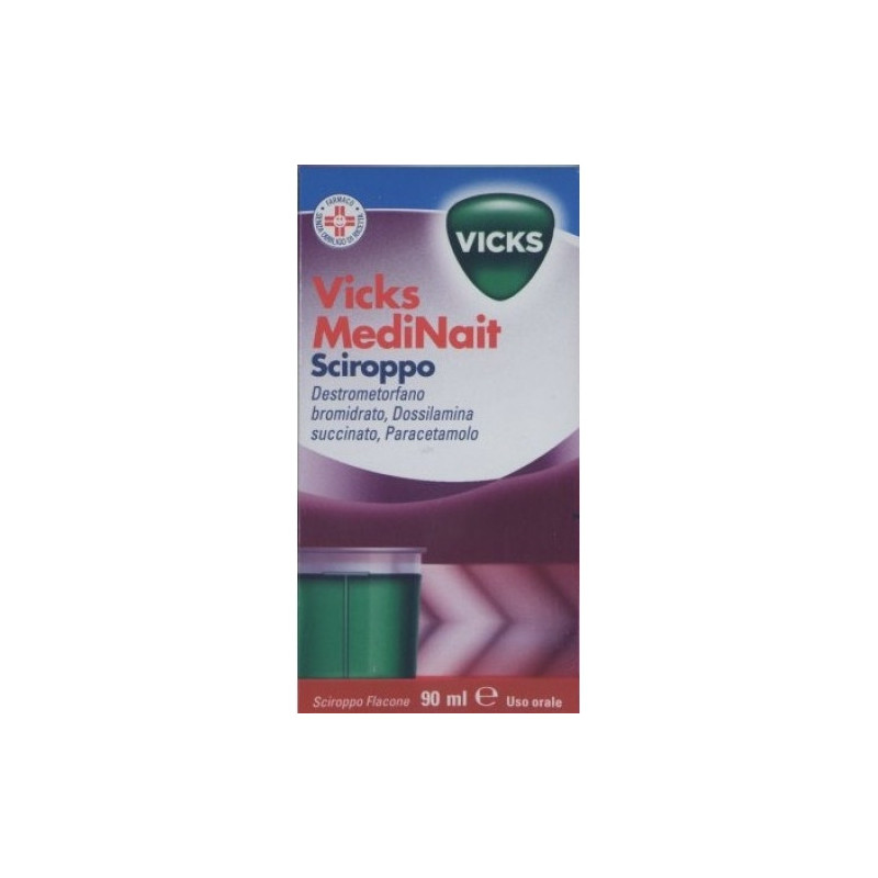 Vicks Medinait Sciroppo 90ml farmaco per influenza e raffreddore - Para ...