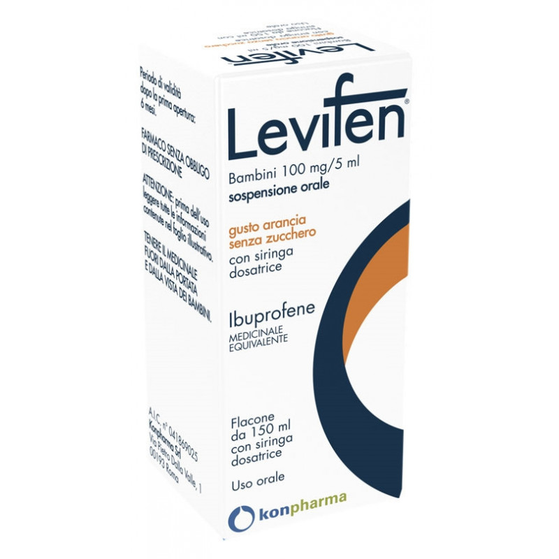 Konpharma Levifen sciroppo Arancia con ibuprofene 150ml - Para-Farmacia ...