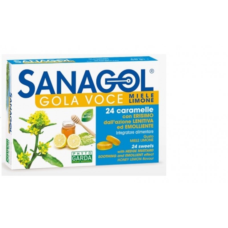 Sanagol Gola Voce Miele Limone Integratore 24 Caramelle - Para-Farmacia ...