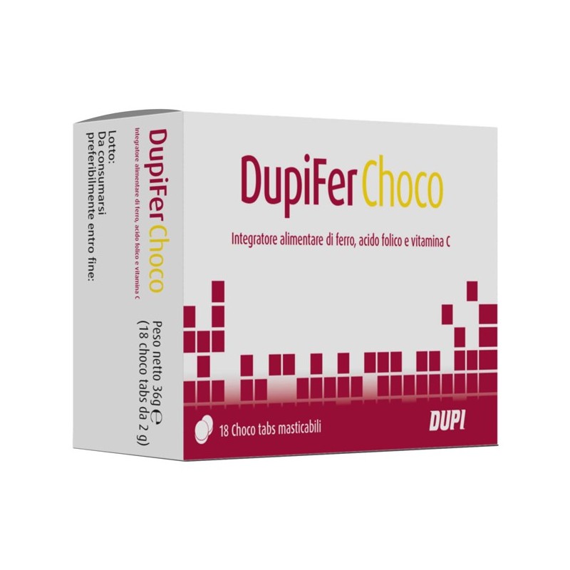 Dupi Italia Dupifer Choco 18 Choco Tabs integratore - Para-Farmacia ...