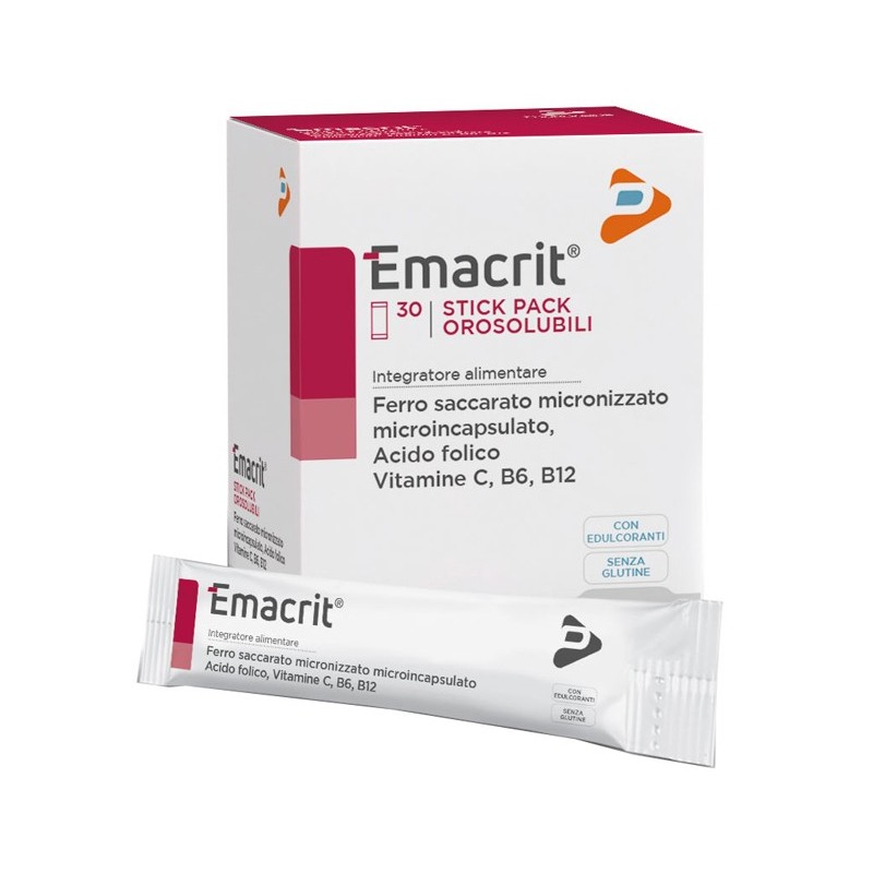 Pharma Line Emacrit Orosolubile integratore 30 Stick Pack - Para-Farmacia Bosciaclub